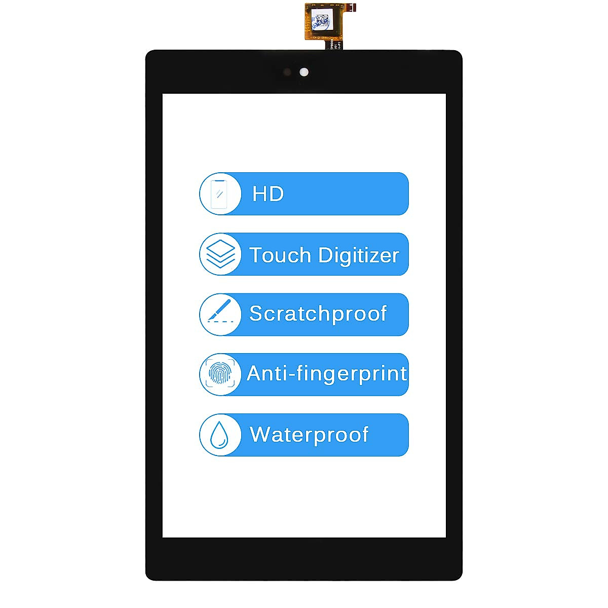 Screen Replacement for Amazon Kindle Fire HD8 HD 8 7th Generation 2017 SX034QT Touch Screen Digitizer Glass Panel Repair Parts Kits with Free Tools