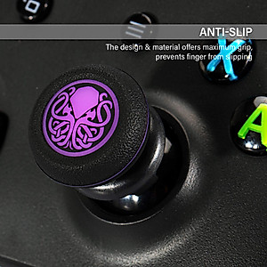 Playrealm FPS Thumbstick Extender & 3D Texture Rubber Silicone Grip Cover 2 Sets for Xbox Series X/S & Xbox One Controller(Cthulhu Secret)