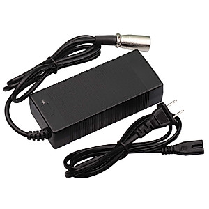 TANGSPOWER Charger 48v Output 54.6V 1.5A 48 Volt 3-pin XLR Male Plug for 54.6 Volt 13S 12Ah Lithium Battery Charger