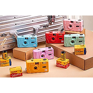 Kodak M35 35mm Film Camera, Reusable, Focus Free, Easy to Use, Build in Flash and Compatible with 35mm Color Negative or B/W Film (Film and AAA Battery NOT Included) (Candy Pink)