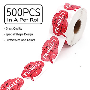 Wailozco I’m Fragile Please Be Gentle Stickers,Thank You Stickers,Handmade Stickers,Small Shop Stickers,Envelopes Stickers for Small Business, Online Retailers,Handmade Goods,500 Labels Per Roll