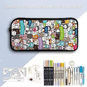 DTCCET 3PCS Cute Cat Backpack Set, Classic Daypack Stylish Kitty Laptop Bag with Lunch Bags, Lightweight Colorful Cat Shoulders Backpack(Cute Cat)