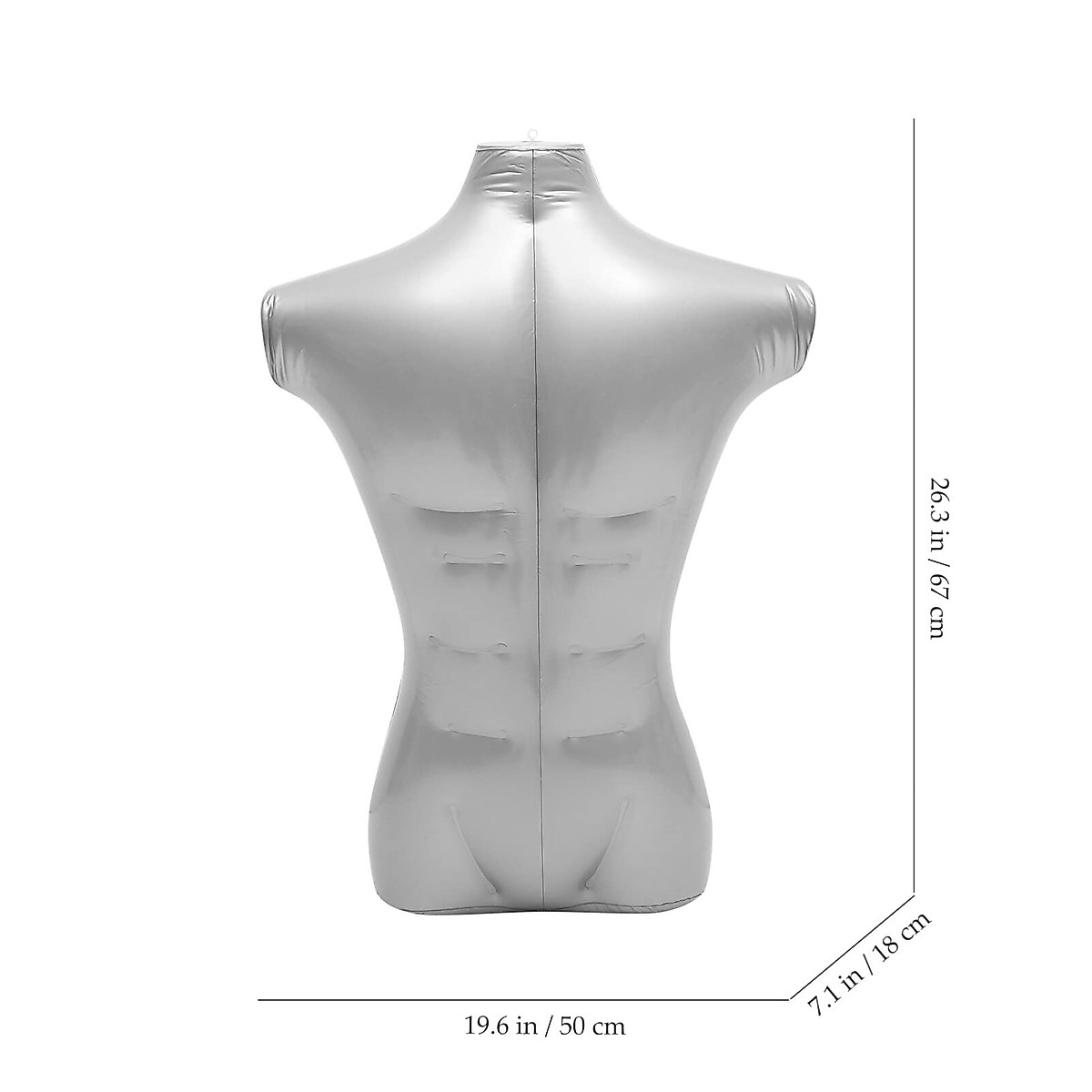 Inflatable Male Mannequin Half Body Torso Shirt Form Display Model Sewing Dress Form for Clothes Display Dressmaker Mannequin
