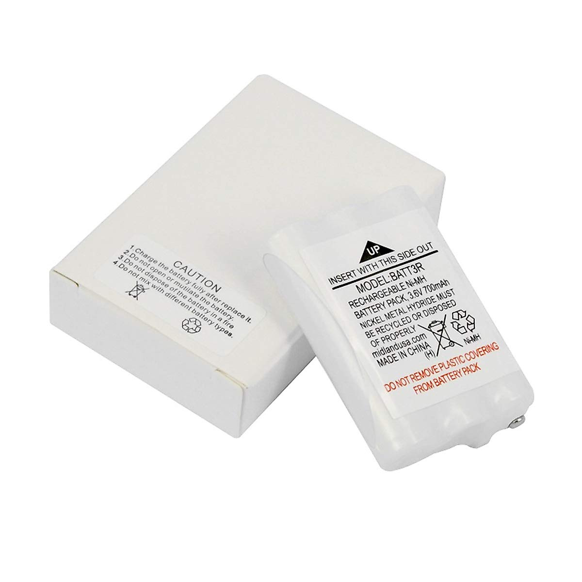 2 Pack BATT3R Battery AVP14 Replacement 3.6V 700mAh for Midland BATT3R BATT-3R,MID-AVP14, LXT600, T50 T60, X-Talker Radios