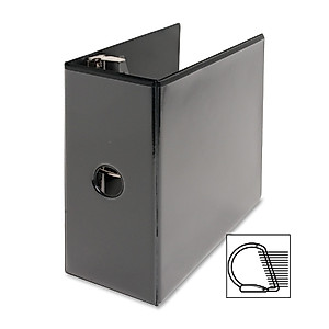 Business Source Basic D-Ring View Binders, 5", Black