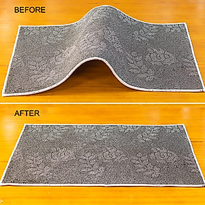 Rug Gripper Tape for Hardwood Floors and Tiles，8 PCS Non- Slip Rug Pads Double Sided Carpet Tape Rug Corner Grippers for Area Rugs Washable Reusable Runner Rug Sticky Pad（White）