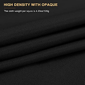 10 x 7 FT Black Backdrop Background for Photography, High Density Polyester Fabric Pure Black Photo Backdrop Curtain Screen Collapsible Seamless for Photoshoot Portraits Party Video Studio Film