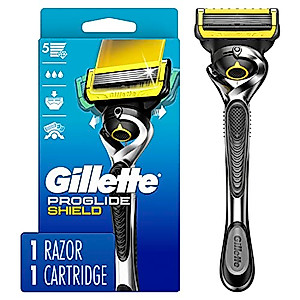 Gillette ProGlide Shield Men’s Razor Handle + 1 Blade Refill, Shields Against Skin Irritation (Packaging May Vary)