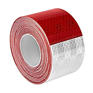 3M 963-32 2" X 30FT 963-32 Flexible Prismatic Conspicuity Markings, 2" Wide, 30' Length, Red/White