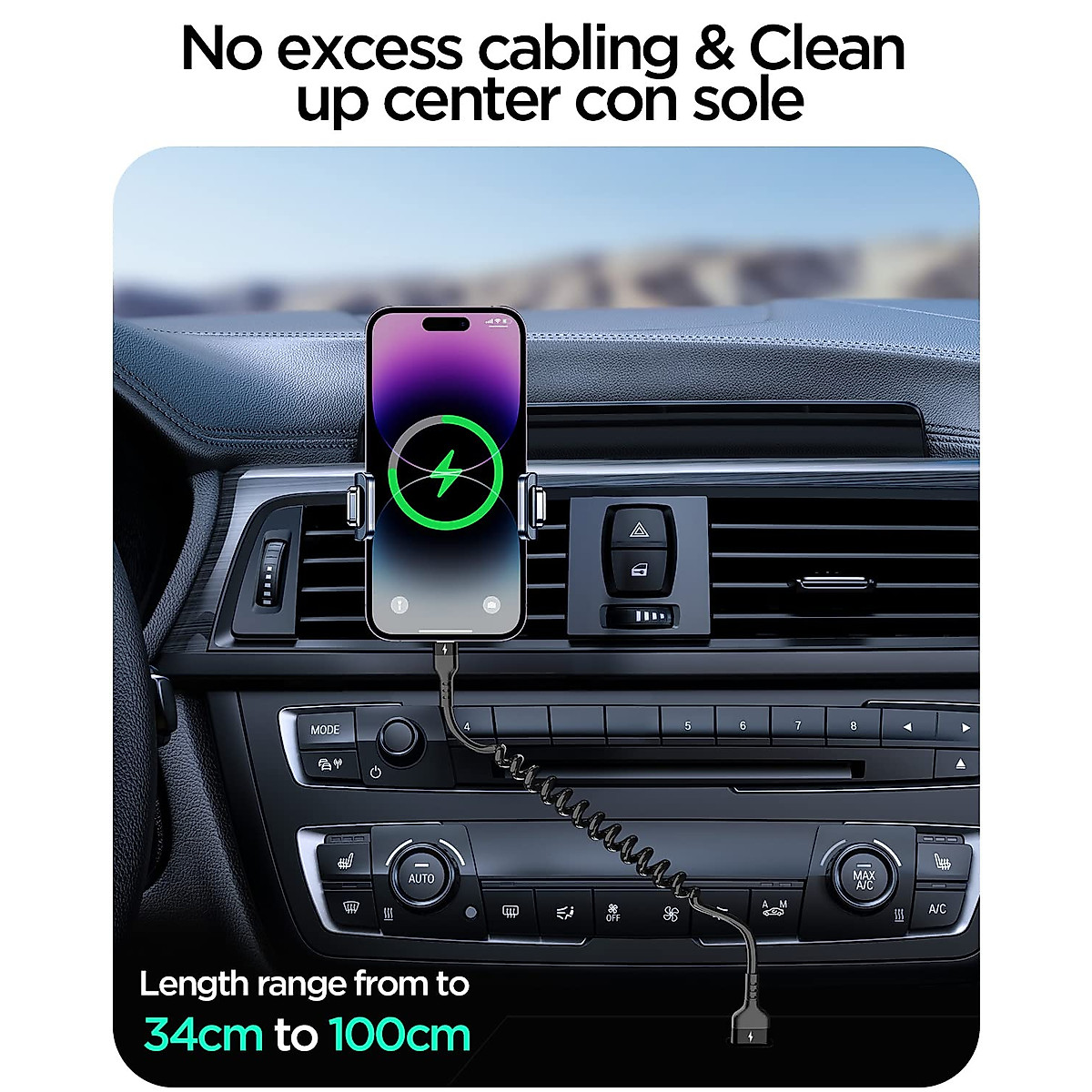 AICase Coiled Lightning Cable for Car 2 Pack, Coil iPhone Charger Cable Compatible with iPhone 14 Pro Max/13 pro max/12 Pro/12/11/XS/XS Max/XR/X/8/8 Plus/Pad_3.2 ft