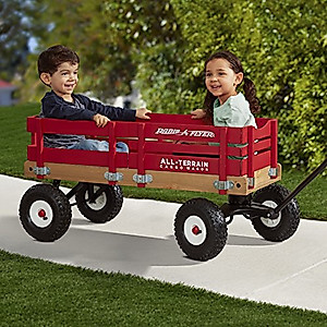 Radio Flyer All-Terrain Cargo Wagon for Kids, Garden and Cargo, Red Wagon for Ages 1.5+