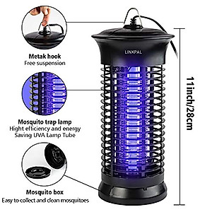 LINKPAL Electric Bug Zapper, Powerful Insect Killer, Mosquito Zappers, Mosquito lamp, Light-Emitting Flying Insect Trap for Indoor