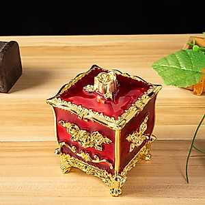 HUIFACAI Cotton Swab Storage Box with Lid Q-Tip Swab Holder Cotton Jar Cotton Swab Dispenser Box Cosmetics Organizers, as the pic show, Silver