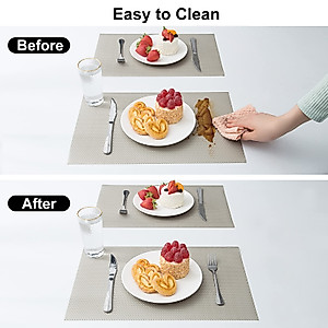 Beveetio 12 PCS Refrigerator Mats with 50 pcs Double-Sided Stickers, Washable Shelf Liner, Non-Slip Drawer Liner,Cuttable Fridge Liner,Easy to Clean Refrigerator Liners