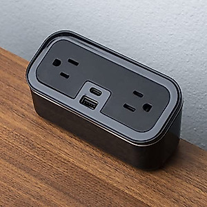 Brandstand | CubieMini | 1 USB-A Port and 1 USB-C Port | 2 Tamper Resistant Outlets