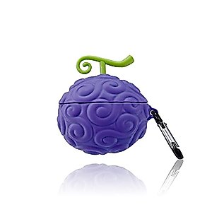 for Airpods Pro Case, Cute Funny Cool Soft Silicone,Fashion Anime 3D Character Design,with Safe and Convenient Keychain Very Suitable for Men, Women, Old People, Children (Rubber Fruit/pro)
