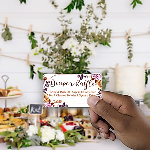 Diaper Raffle Sign,Diaper Raffle Baby Shower Game Kit (1 Standing Sign + 50 Guessing Cards),Baby Showers Decorations,Card for Baby Shower Game to Bring a Pack of Diapers-N07