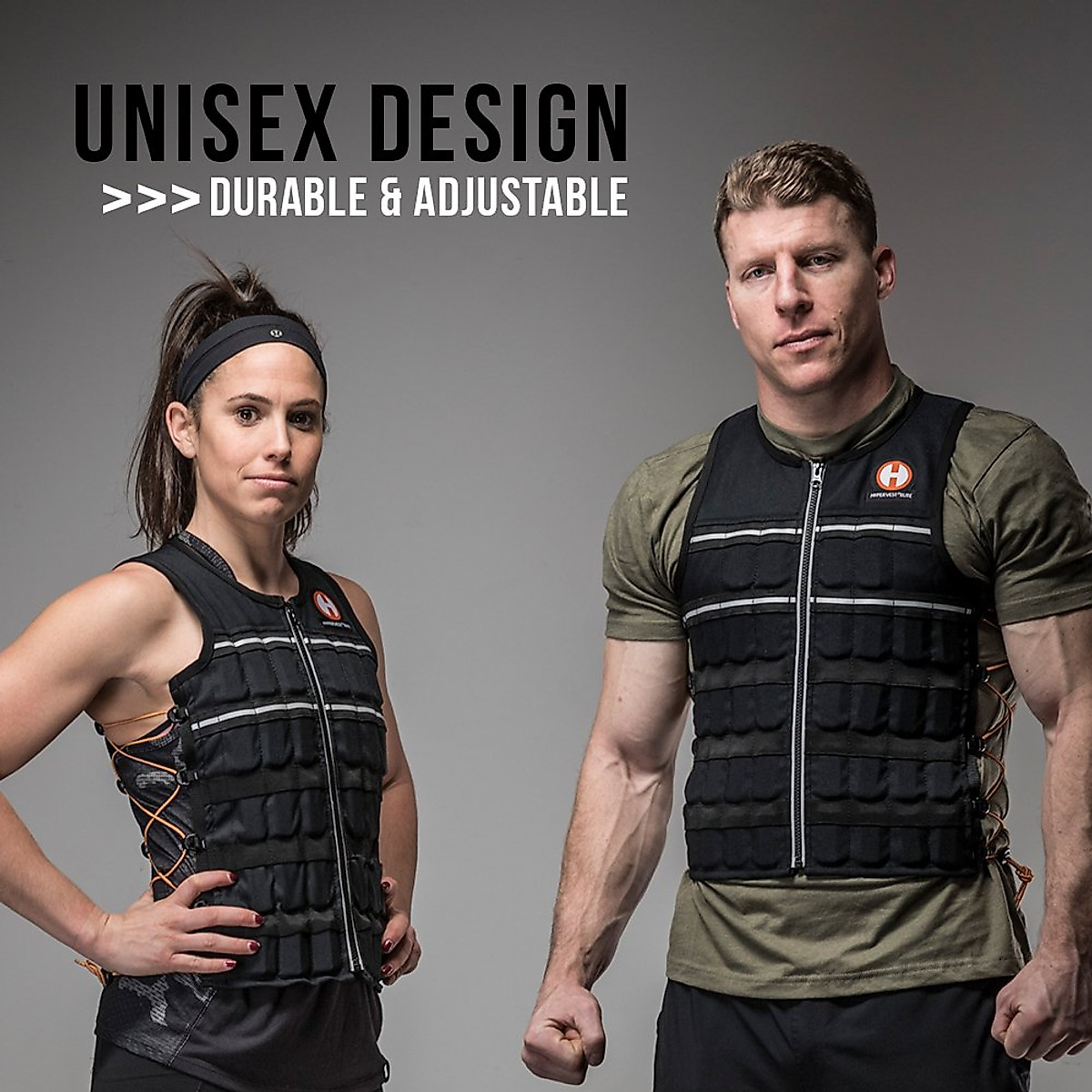Hyperwear Hyper Vest ELITE Fully Adjustable Weight Vest - Stretch CORDURA® Fabric Zipper Thin Steel Weights - Weighted Vests for Running, Strength, Endurance, Walking (10 lbs SMALL)