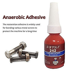 1pc 10g 242 Thread Seal Lock Glue Screw Blue Anaerobic Adhesive, Strength Anaerobic Oil Tolerant Threadlocker, for Bonding Various Metal Screws