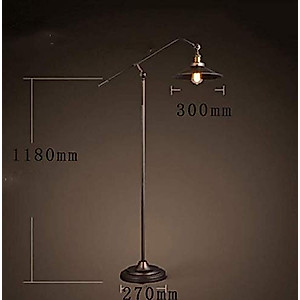 TANGIST Nordic Home Floor Light- Industrial Wind Floor Lamp/Retro Nostalgic Warehouse Study Room Living Room Bedroom Creative Long Arm Fishing Floor Lamp Floor Uplighter Modern Style Home Decoration