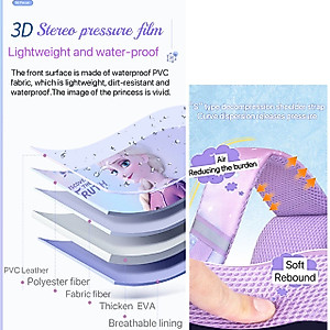 HONTUBS 3D stereoscopic backpack purple (F 4)