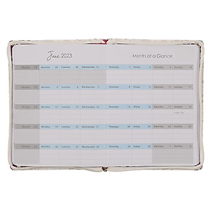 Christian Art Gifts 2023 - 18-Month Women's Faux Leather Personal Planner with Zipper Closure: His Mercies Are New Every Morning - Lamentations 3:22-23, Aug 2022-Jan 2024, Multicolored Floral, Large