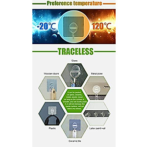 Cell Gel Mounts 6 Pack | Strong Hold Reusable Hook for Hanging | Transparent Reusable Self Adhesive Hook | Waterproof Heavy Duty (9 lb) | Hooks for Bathroom, Shower, Outdoor, Kitchen, and More