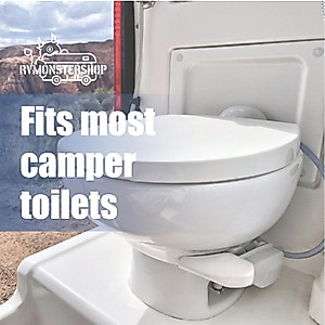 RV Bidet Attachment for Toilet- Self Cleaning Fresh Water Sprayer,Slide-in Easy Install, Adjustable Dual Nozzle (Cold) The proper distance between toilet screws 3.73-7.91 inches