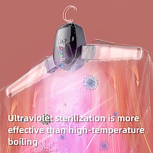 Travel Portable Foldable Electric Clothes Drying Hanger Dryer Rack Machine，Portable Clothes Dryer with Cold/Hot Drying and Timer Dryer