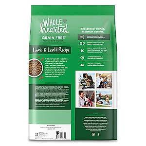WholeHearted Grain Free All Life Stages Lamb and Lentil Formula Dry Dog Food 40 lbs.