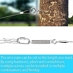 ANDOT Outdoor Hanging Light Kit, 1/16Inch,7x7, 130ft Globe String Lights Suspension Kit, 304 Stainless Steel Cable,String Lights Outdoor Rope Perfect for Patio, Garden