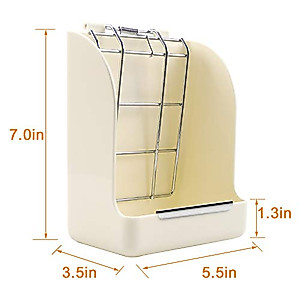 Rabbit Hay Feeder Food Dispenser/Rack Keep Hay, Alfalfa Clean & Fresh, Less Waste and Wess, Fit for Rabbits/Guinea Pig/Chinchilla and Other Small Animals by TOMOON