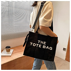 Canvas Tote Bag for Women.Canvas Handbag with Shoulder Strap and Zipper Closure Canvas Bag