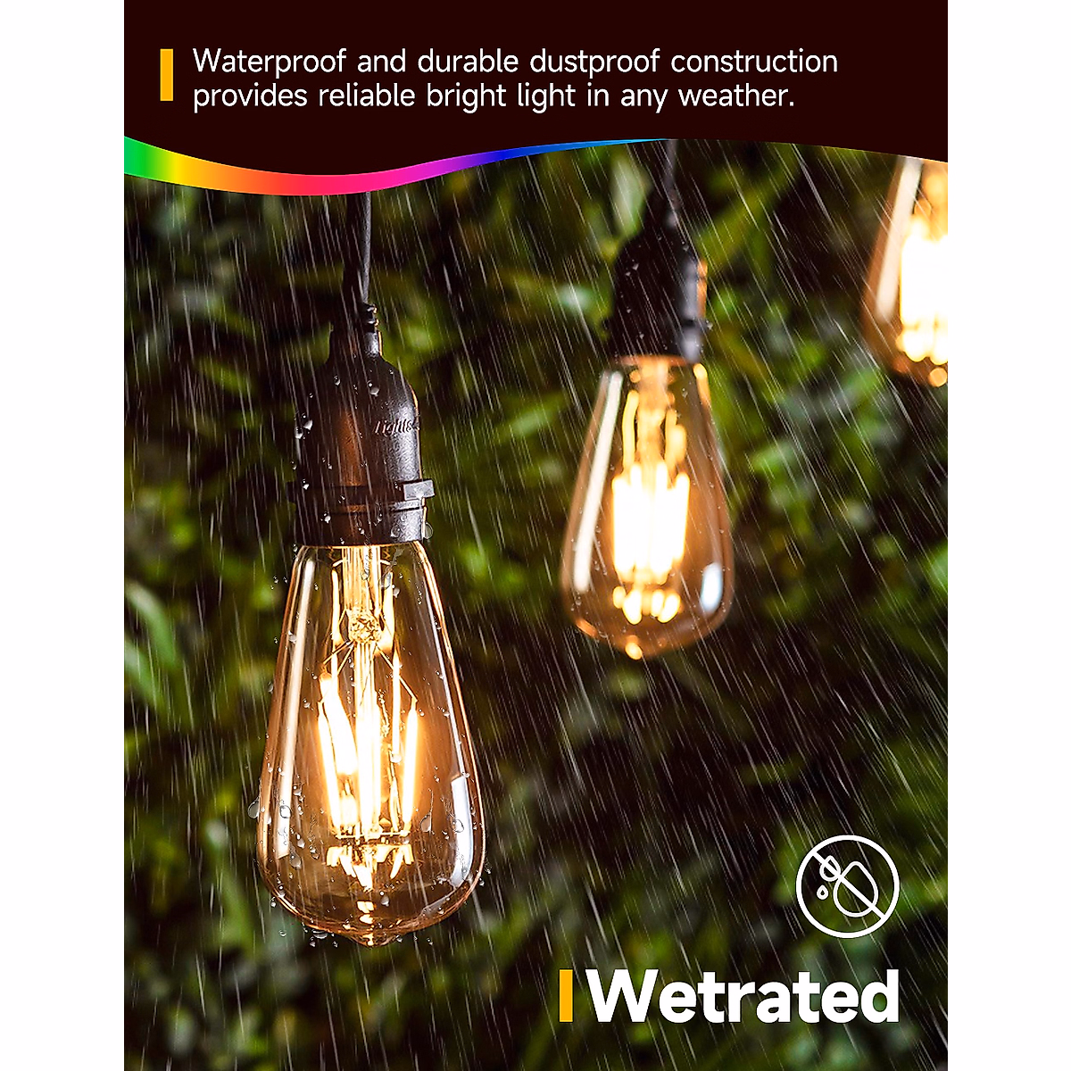 UNILAMP Dusk to Dawn Light Bulbs, Outdoor Light Bulbs, ST64 6W Equivalent 60W, 2700K Soft White, 600LM LED Outdoor Lighting, E26 Base, Photocell Sensor, Auto On/Off Bulb for Porch Patio Garage, 4 Pack