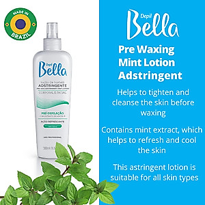 Depil Bella Skin Care Products, Two Pack, Pre Waxing Astringent Lotion (500 ml), Post Waxing - Oil Moisturizing Remover (500 ml).