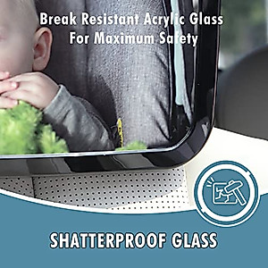 CARTMAN Baby Car Mirror, Safety Car Seat Mirror for Rear Facing Infant with Wide Crystal Clear View, Shatterproof, Fully Assembled, Crash Tested and Certified