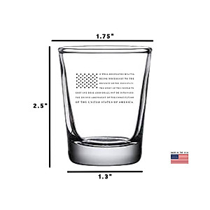 Rogue River Tactical USA Flag 2nd Amendment Shot Glass Gift For Republican or Conservative Second