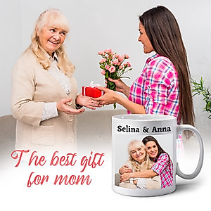 Custom Photo Coffee Mug, Personalized Mug w/Picture, Text, Name - Personalized Gifts for Mom, Boyfriend, Girlfriend, Best Friend, Christmas Gifts, Party Favors Mug 11oz White Wholesale
