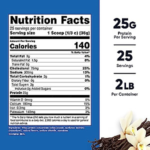 Nutricost Whey Protein Concentrate (Vanilla) 2LBS