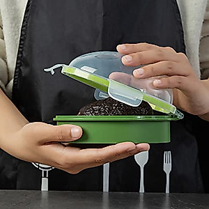 Meideli Avocado Saver Holder, Transparent Avocado Saver Keeper Fruit Storage Container, Vegetable Container Keep Fresh Kitchen Accessories, Keep Your Avocados Fresh for Days Green
