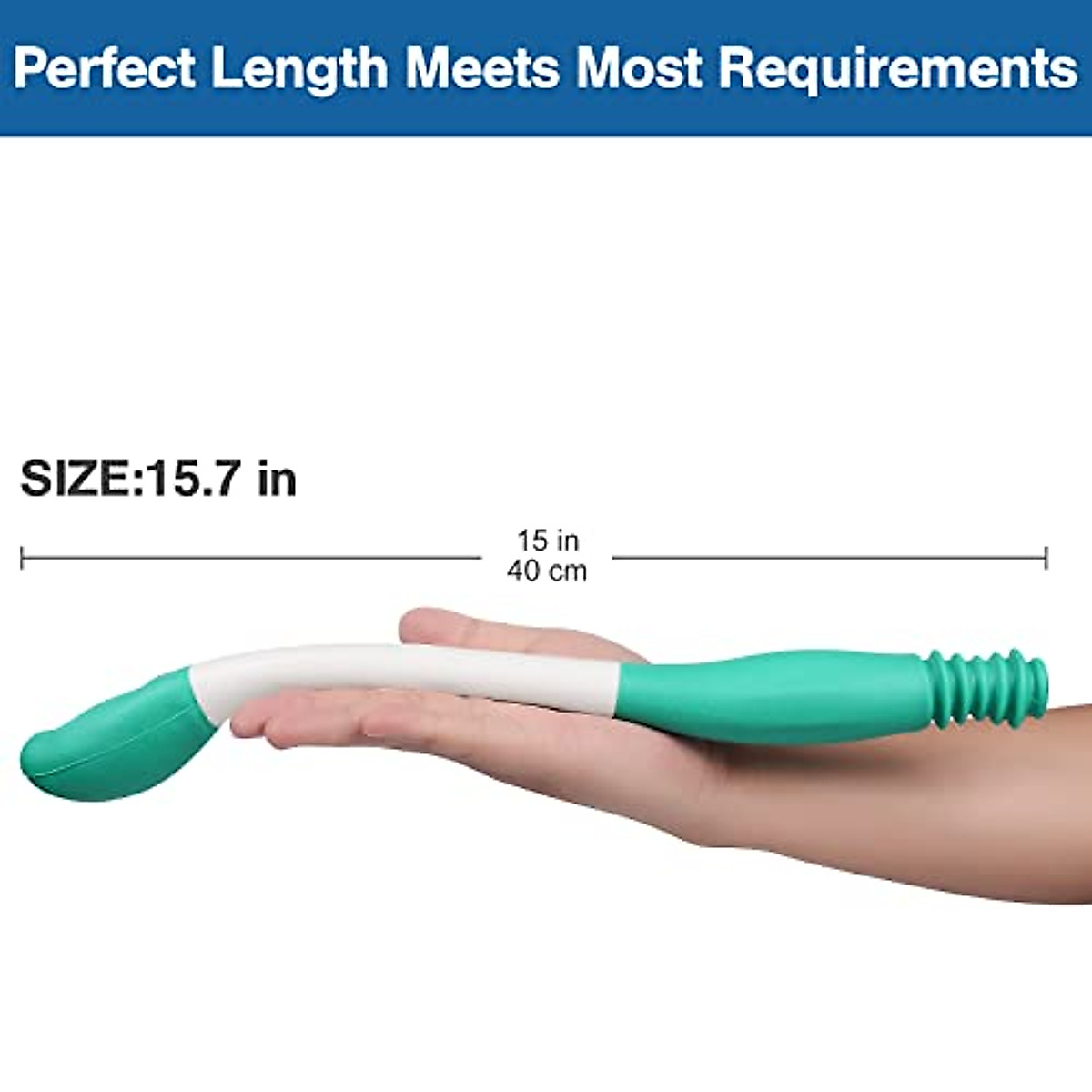 Long Reach Comfort Wipe Toilet Aids Tools, Bottom Wiper, Extends Your Reach Over 15" Grips Toilet Paper or Pre-Moistened Wipes