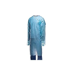 75-Pack Tronex Fluid-Impervious Blue Isolation Gowns With Impervious Film & Thumb Hooks (Unisize)