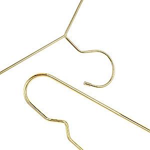 Jetdio 17.7" Strong Metal Wire Hangers Clothes Hangers, Coat Hanger, Standard Suit Hangers, Ideal for Everyday Use, 30 Pack, Gold
