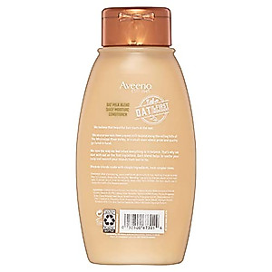 Aveeno Farm-Fresh Oat Milk Sulfate-Free Conditioner with Colloidal Oatmeal & Almond Milk, Scalp Soothing & Moisturizing Daily Conditioner for All Hair Types, Paraben & Dye-Free, 12 Fl Oz