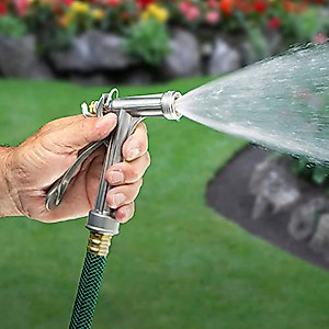 Melnor 65033-AMZ Heavy Duty Metal Nozzle with QuickConnect Product Adapter Amazon Bundle, Classic Design