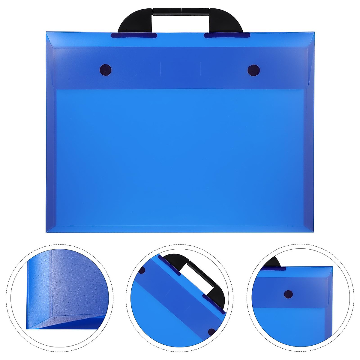 OATIPHO Filer Folders, File Organizer 18.5X14 Portfolio A3 Plastic Transparent Oxford Cloth Edge Waterproof Expansion Envelopes, Letter Booklet Expanding File for Office School Travel Art Music Use