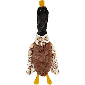SPOT Skinneeez Stuffless Dog Toy with Squeaker | Plush Tug of War Goose Squeak Toy for Small and Large Dog Breeds | Small