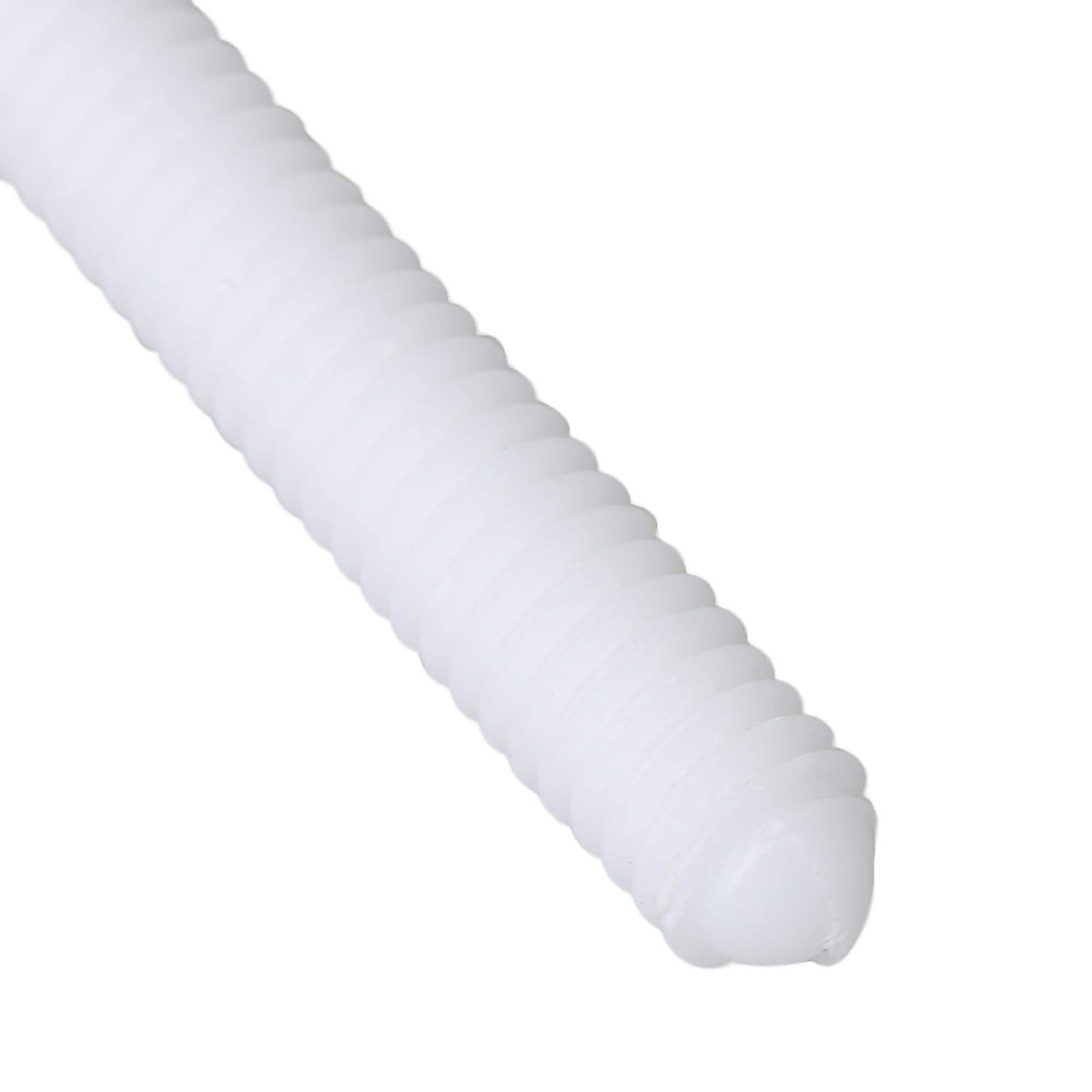 RDEXP 2 Pairs White Plastic Toilet Seat Cover Hinge Blind Hole Rectangular Bolts with Nuts Washers