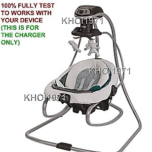 KHOI1971 Wall AC Power Adapter Compatible with Graco DuetSoothe Baby Swing & Rocker Grey Brown-Trim 1893776 Sapphire