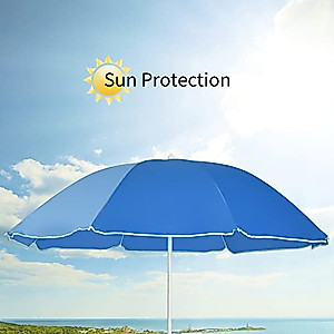 ARLIME Double Folding Beach Chairs, Outdoor Picnic Portable Loveseat Chairs with Removable Umbrella & Mini Table Carrying Bag, Camping Chair for Patio, Pool, Park (Turquoise)